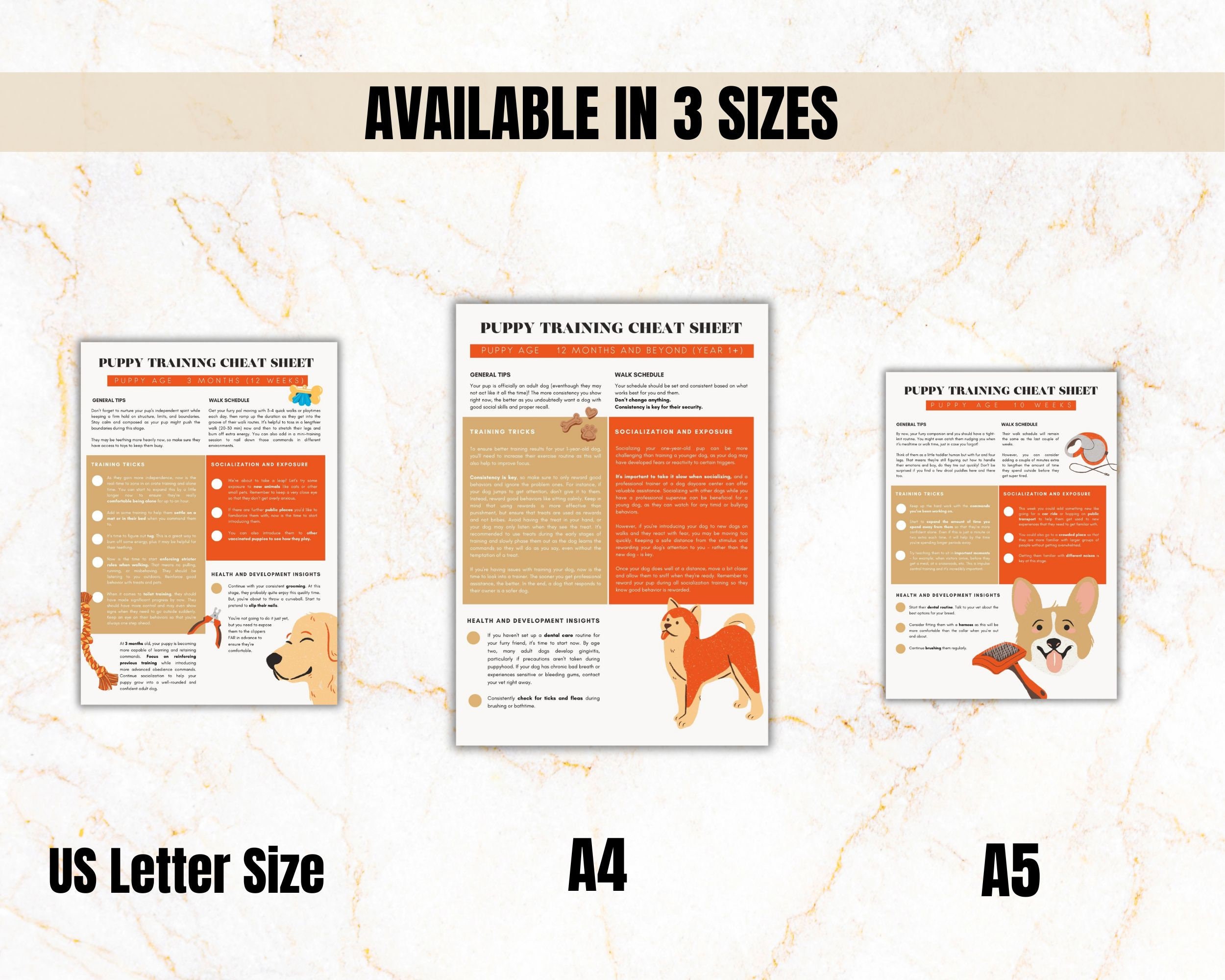 Dog Training Printable, Printable Dog Training, Dog Care Printable ...