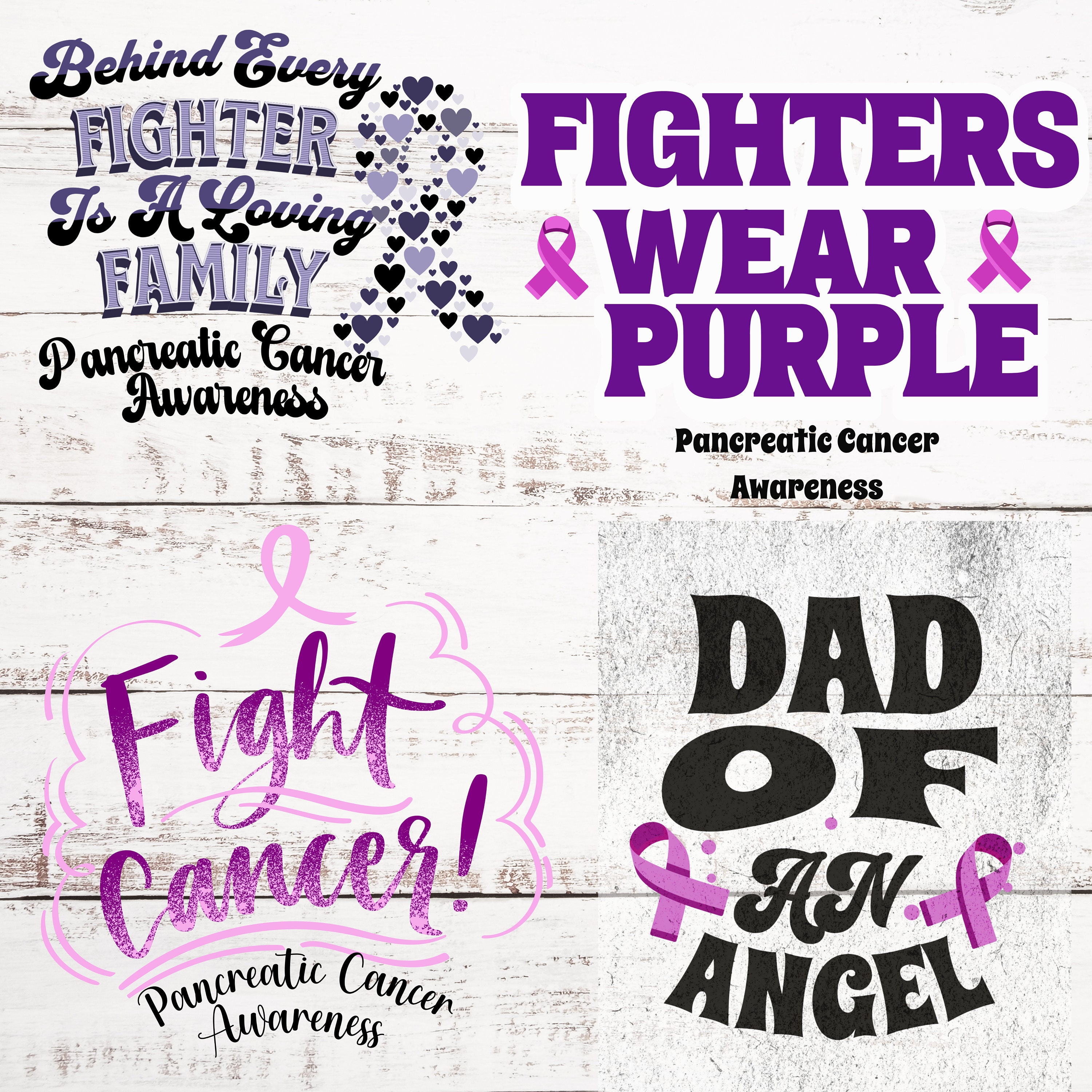 Pancreatic Cancer Ribbon SVG Bundle 20 Designs Pancreatic - Etsy
