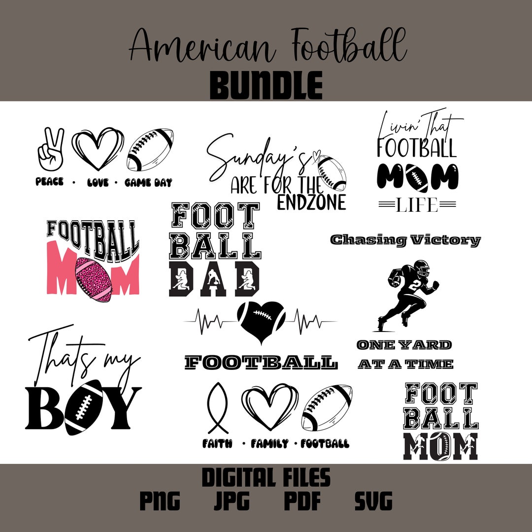 Football SVG Bundle / Funny Football SVG / Cut File / Cricut / Clip Art ...