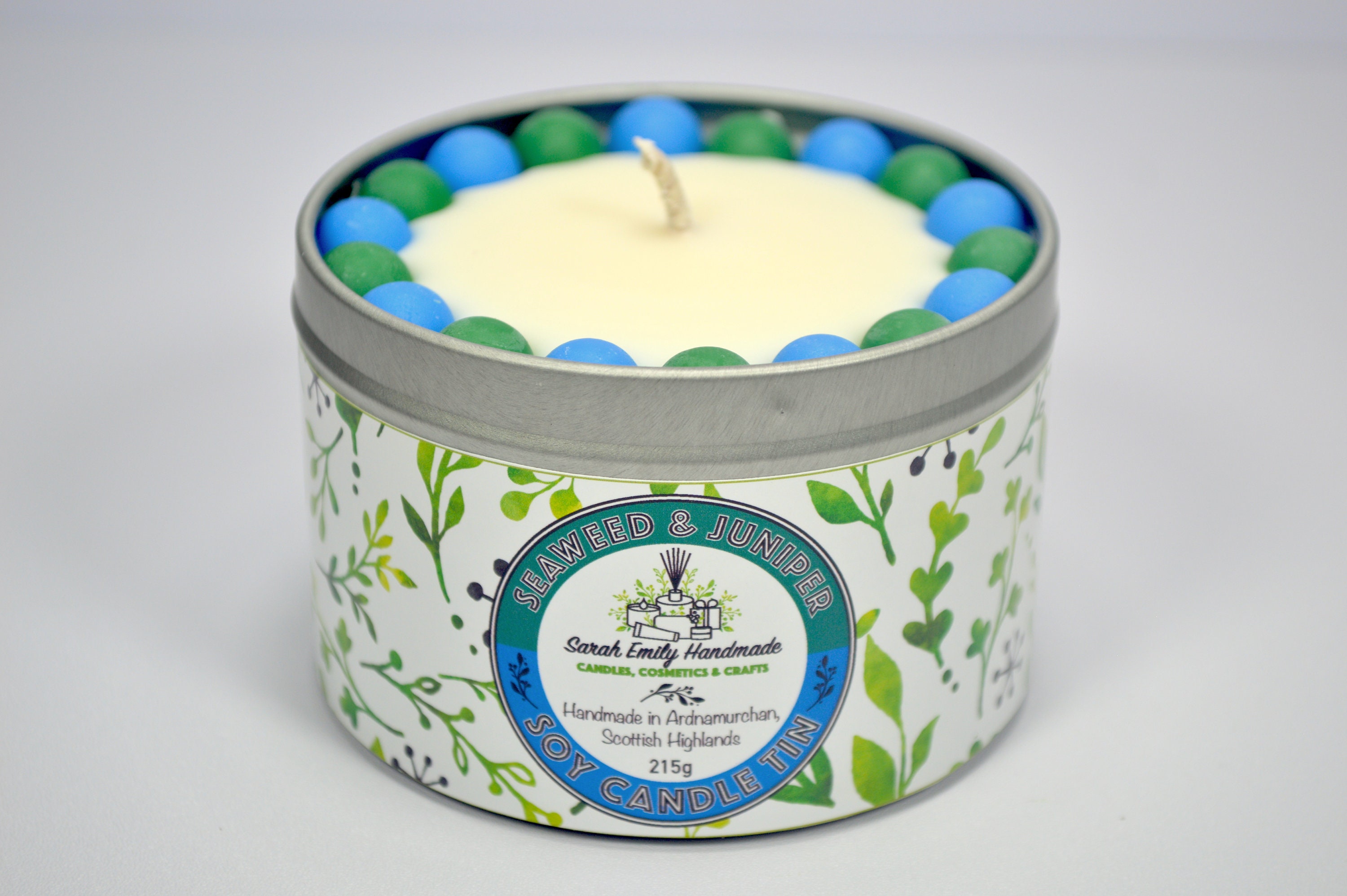 Seaweed & Juniper Candle Tin - Etsy UK