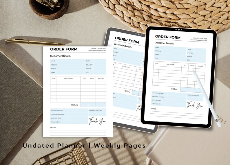 Sky Blue and White Minimalist Invoice .pdf, Editable Invoice Template ...