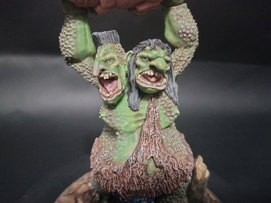 Two-headed Troll - Hand Painted - D&D - Miniatures - Etsy
