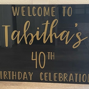 Custom Acrylic Welcome Sign: Back Painted Vinyl Lettering - Etsy