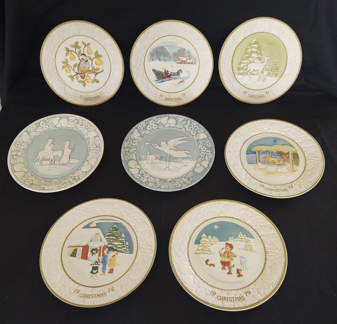 Commemorative Plates, Decorative Christmas Song Plates Set, Vintage ...