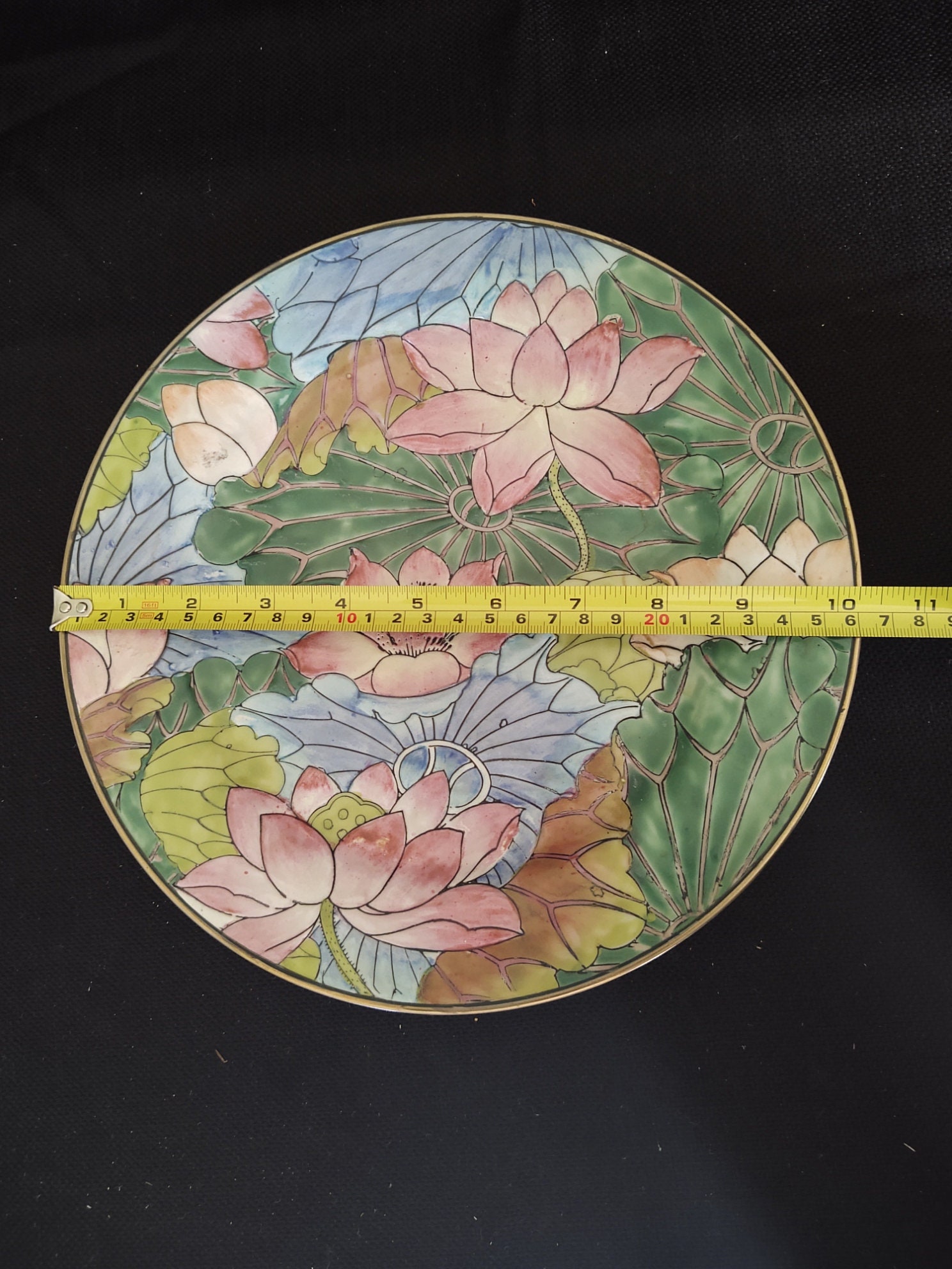 Chinese Porcelain Lotus Flower Plate Qing Dynasty - Etsy