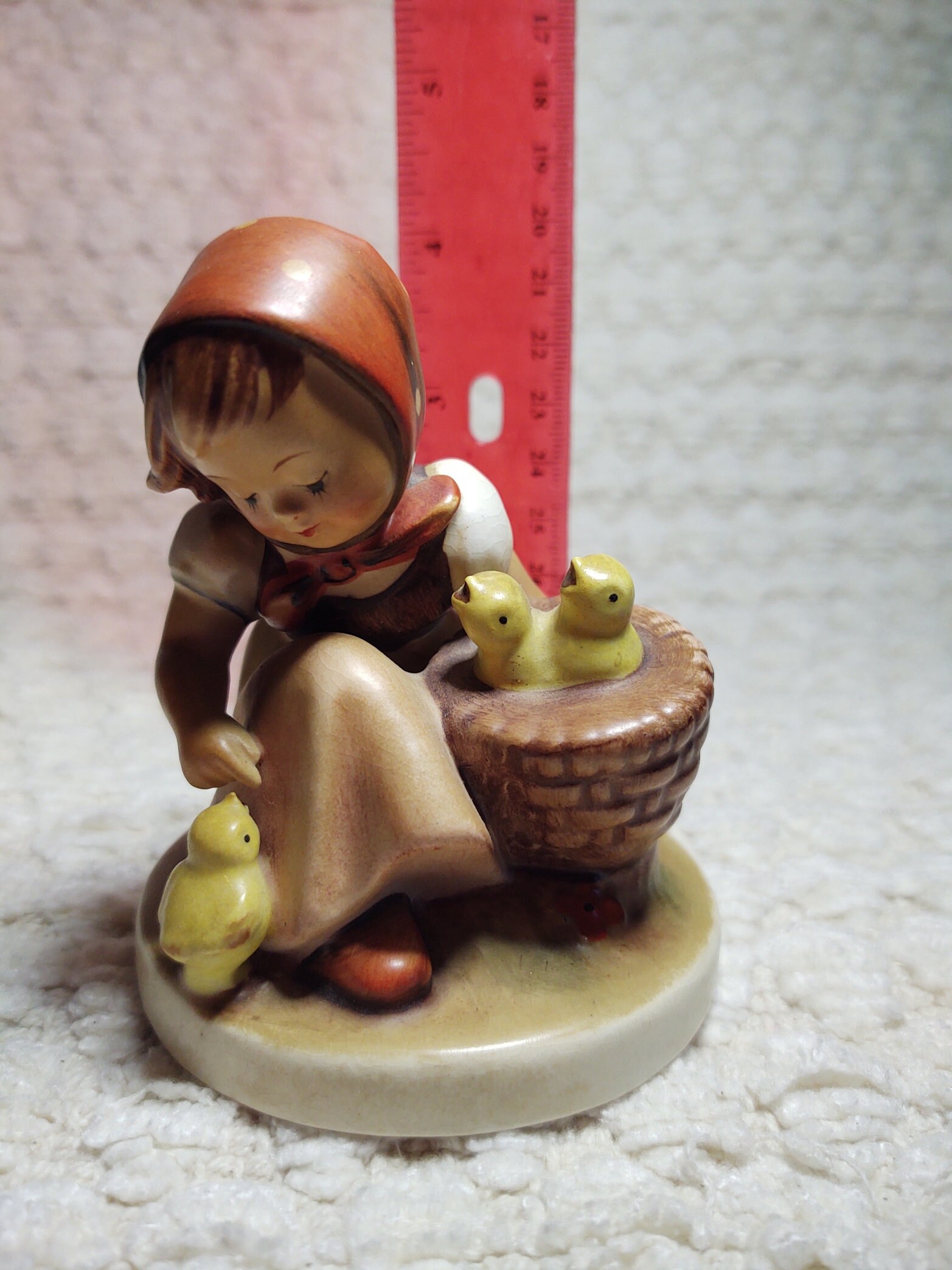 Hummel Chick Girl, Vintage Goebel, Girl With Basket of Chicks ...