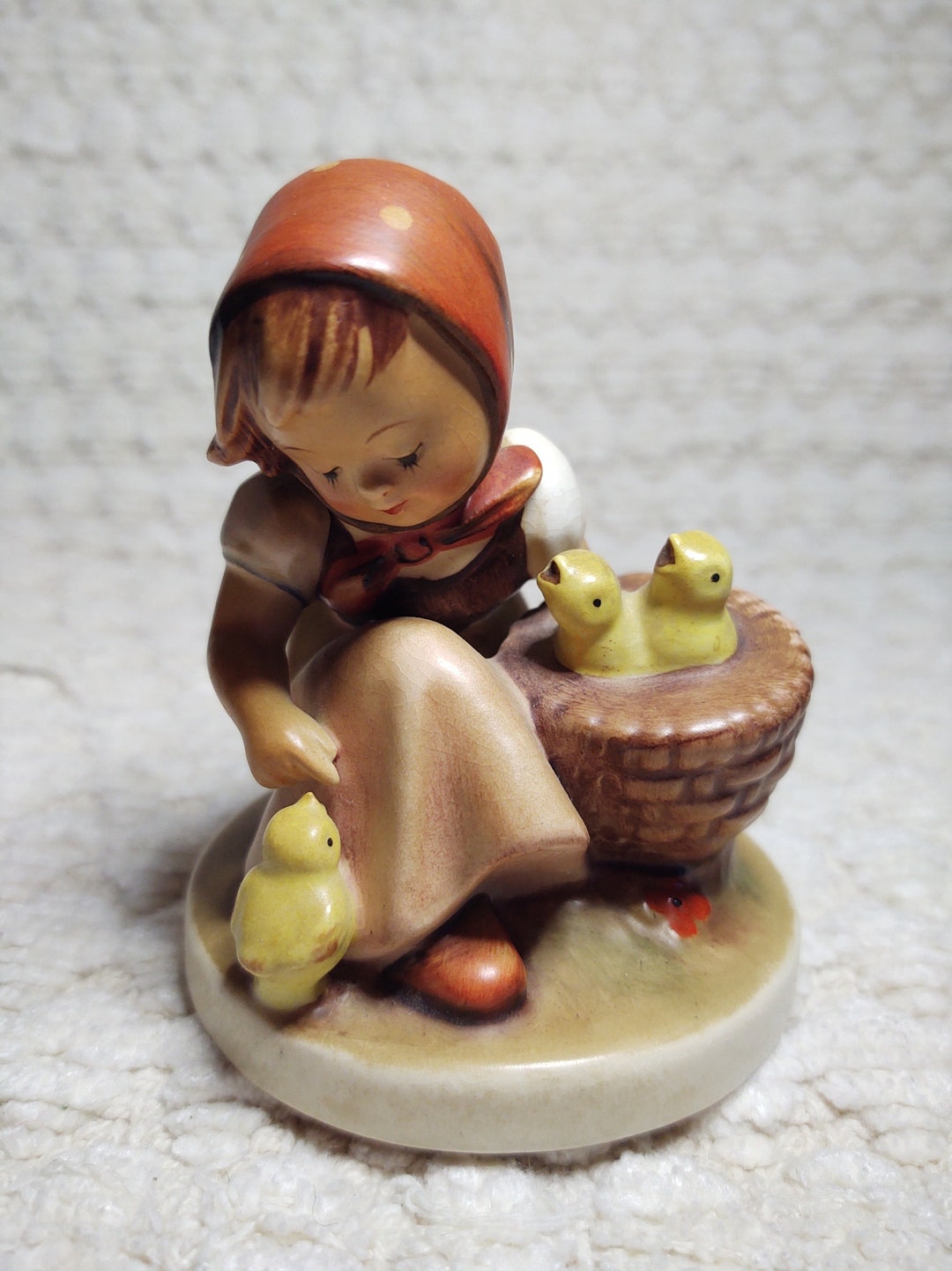 Hummel Chick Girl, Vintage Goebel, Girl With Basket of Chicks ...