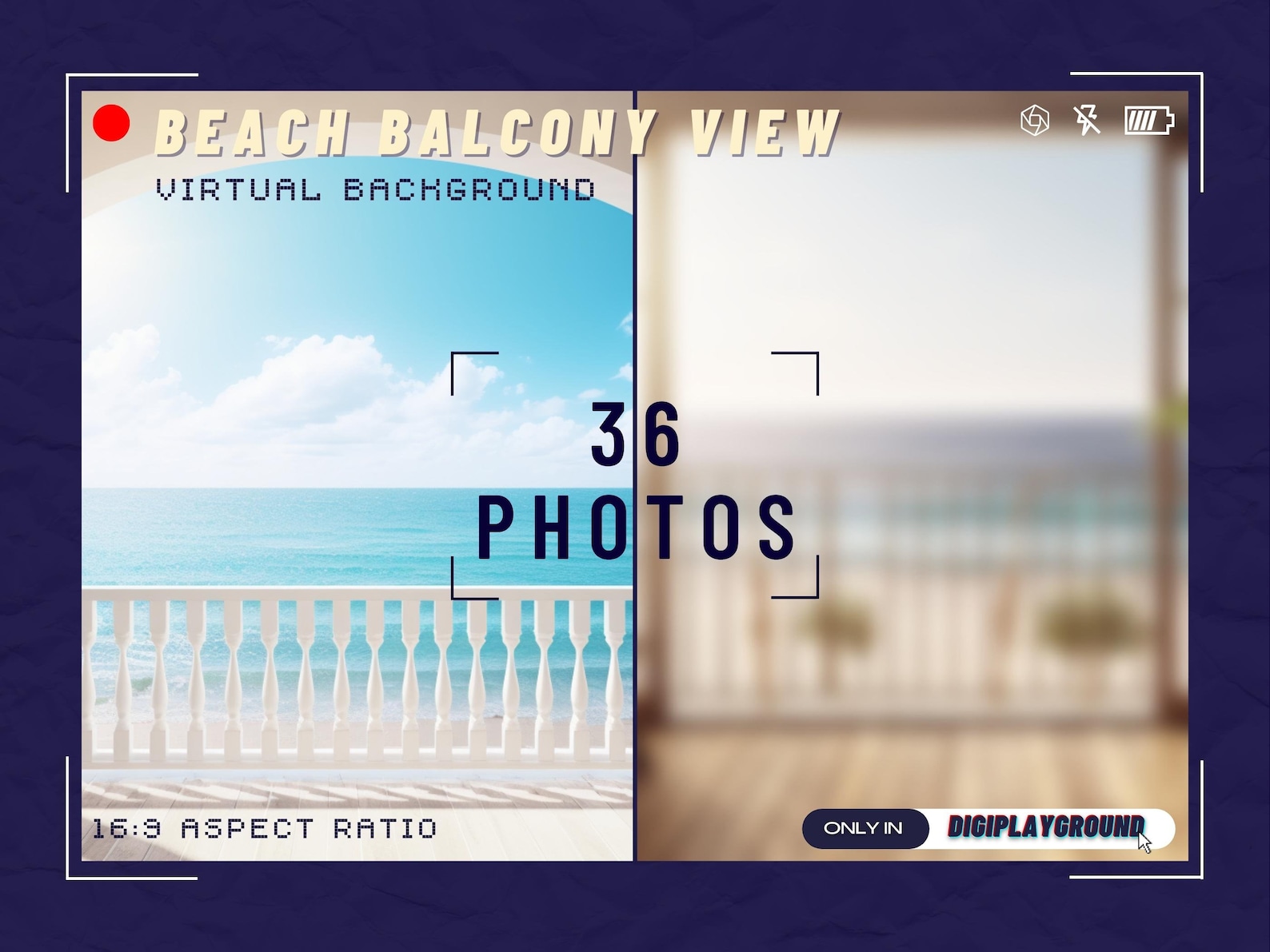 Balcony Streaming Backgrounds, Beach Balcony Zoom Backgrounds, Balcony ...