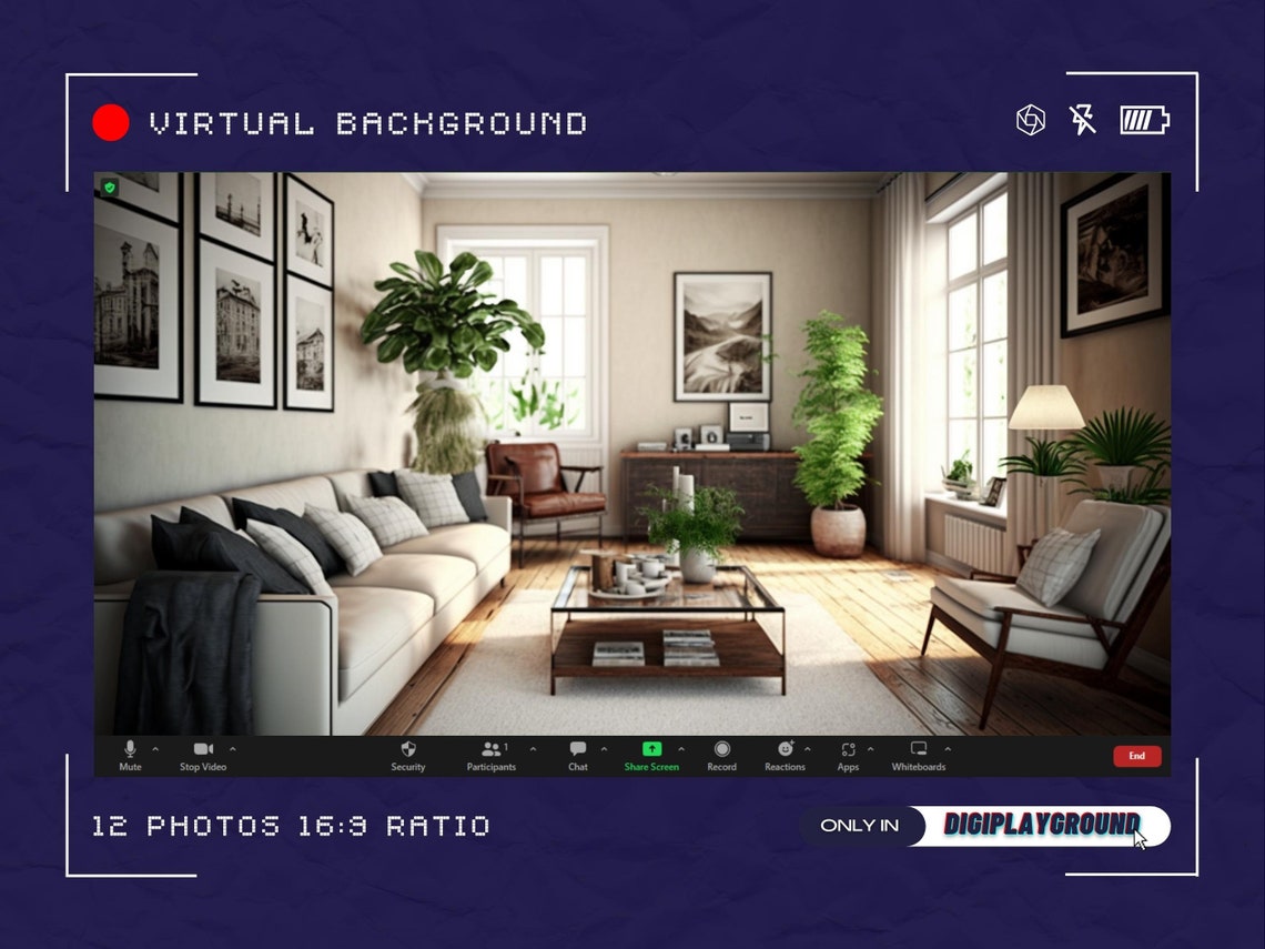Living Room Zoom Backgrounds, Living Room Streaming Backgrounds, Living ...