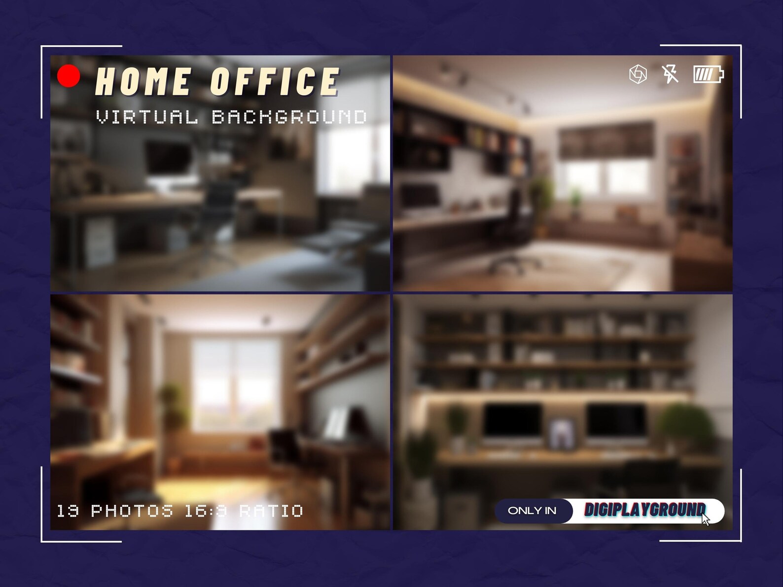 Home Office Blurred Zoom Backgrounds, Office Blurred Streaming ...