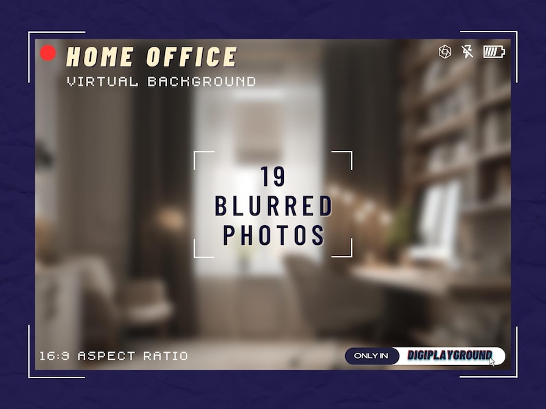 Home Office Blurred Zoom Backgrounds, Office Blurred Streaming Backgrounds, Home Office ...