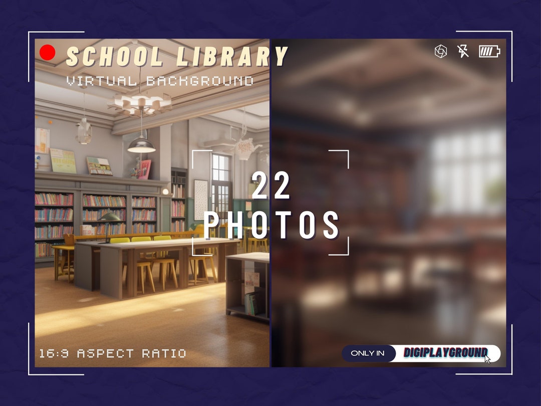 Buy School Library Zoom Backgrounds Library Streaming Online in India ...