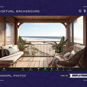 Balcony Streaming Backgrounds, Beach Balcony Zoom Backgrounds, Balcony ...