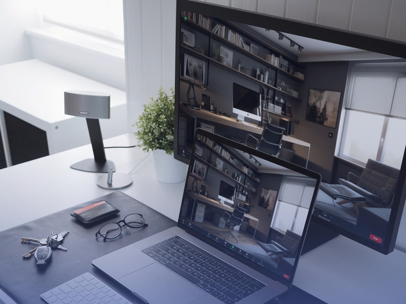 Home Office Zoom Backgrounds, Office Streaming Backgrounds, Home Office ...