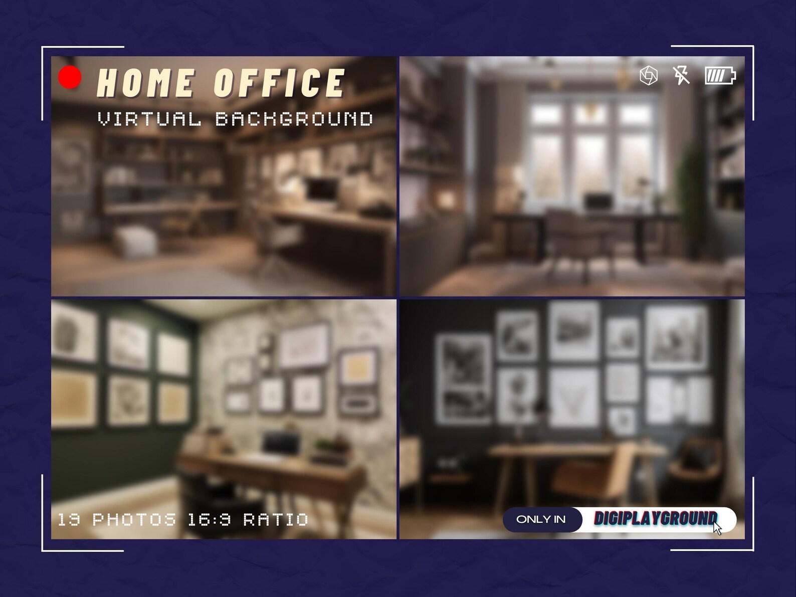 Home Office Blurred Zoom Backgrounds, Office Blurred Streaming ...