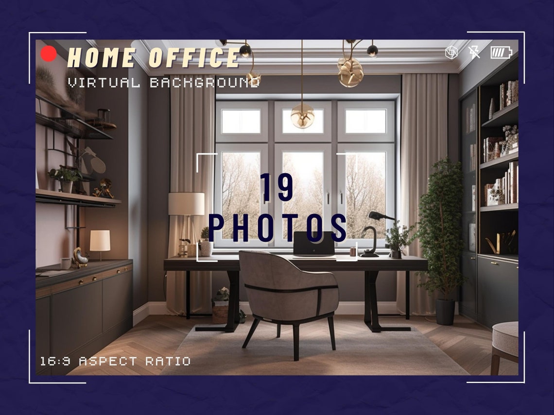 Home Office Zoom Backgrounds, Office Streaming Backgrounds, Home Office ...