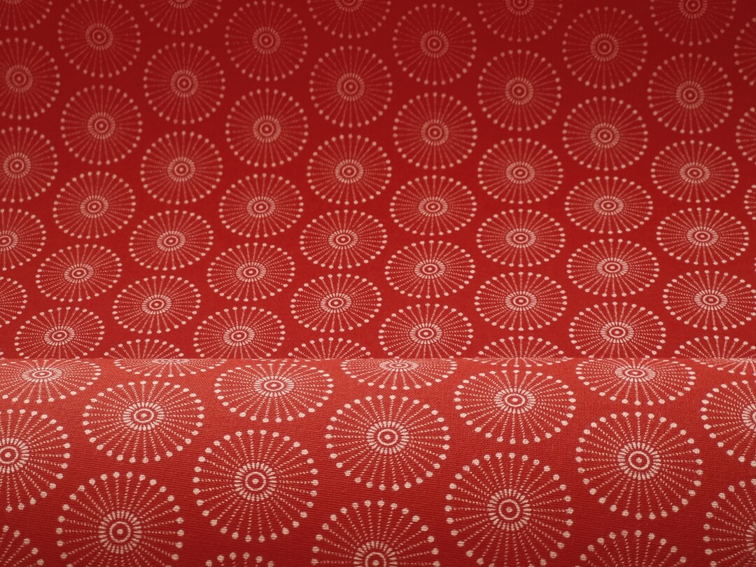 Red Circles Fabric - Shweshwe - Etsy