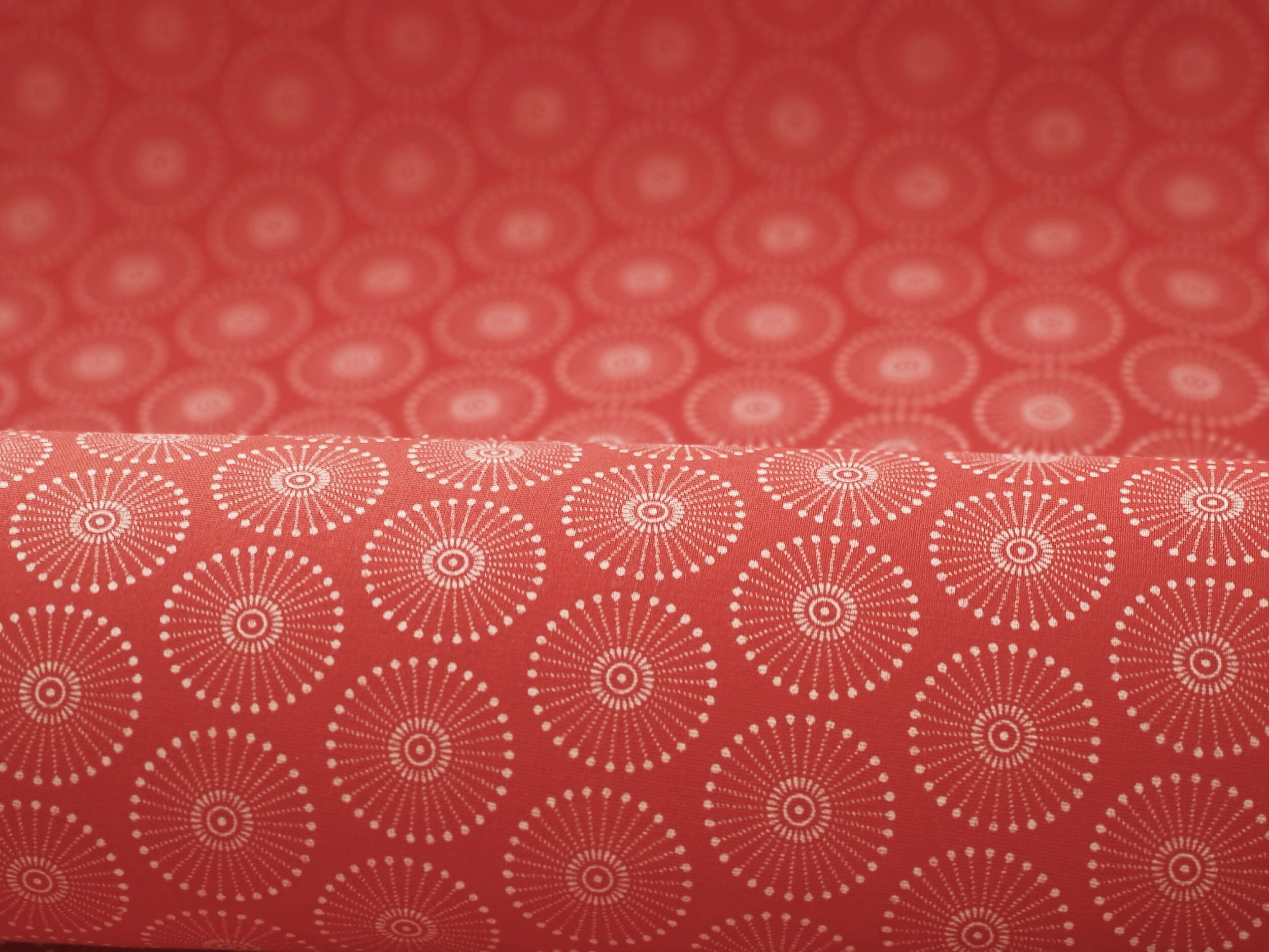 Red Circles Fabric - Shweshwe - Etsy