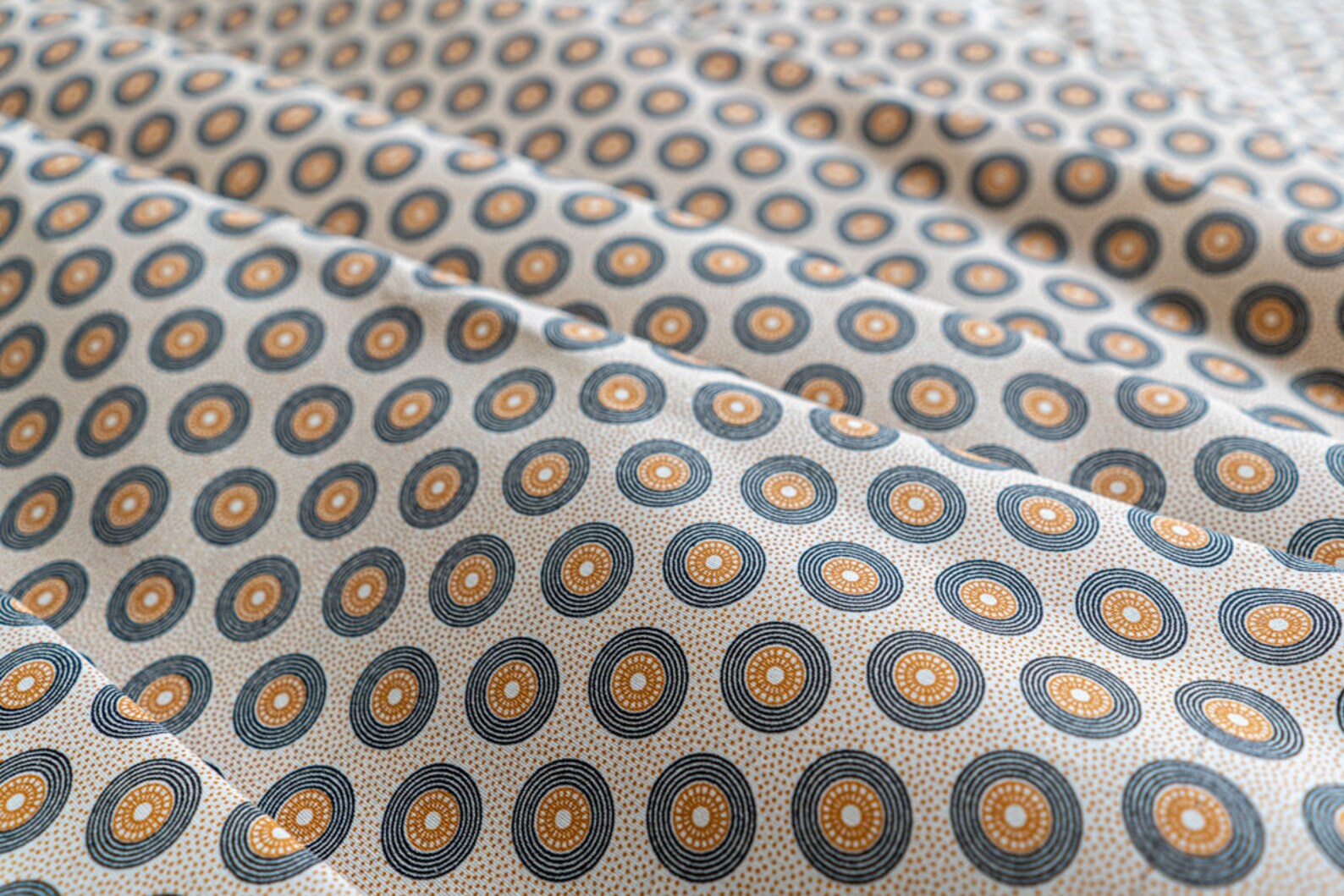 Beige Circle Fabric - Shweshwe - Etsy