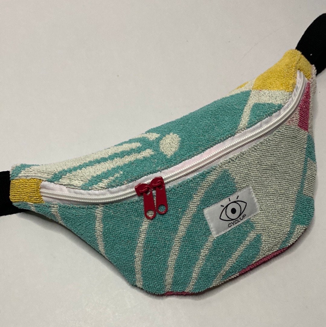 Unique Beach Towel Fanny Pack With Waterproof Lining, Terry Cloth ...