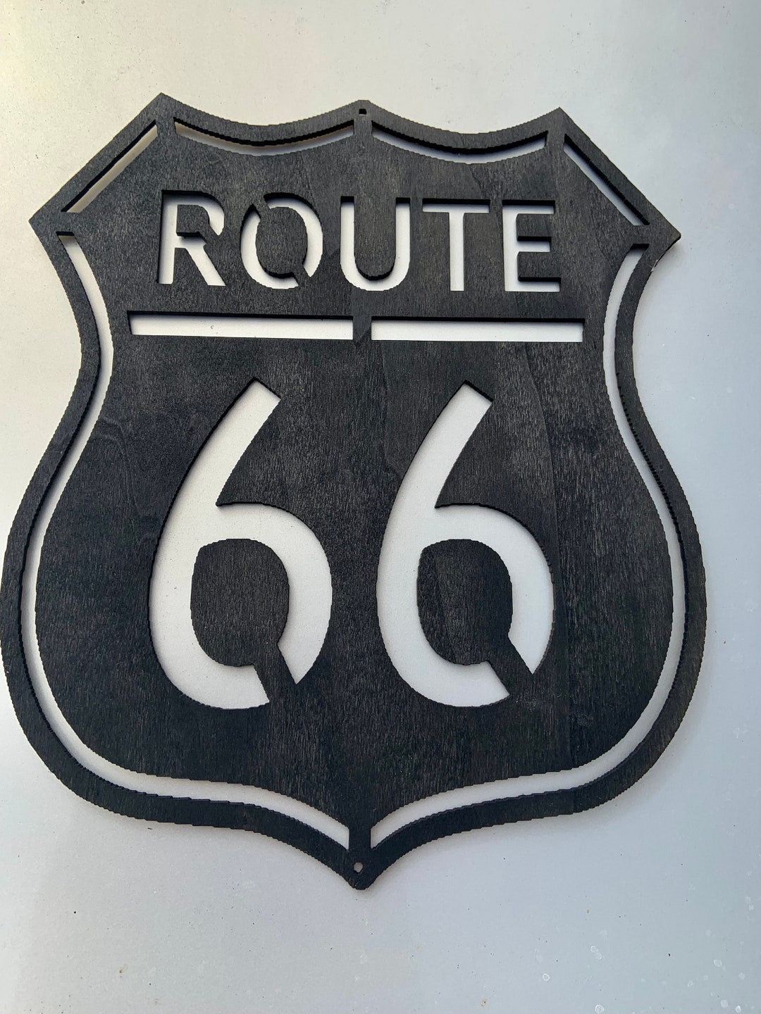 Route 66 Shield Sign in Black. / Panneau De Signalisation De La Route ...
