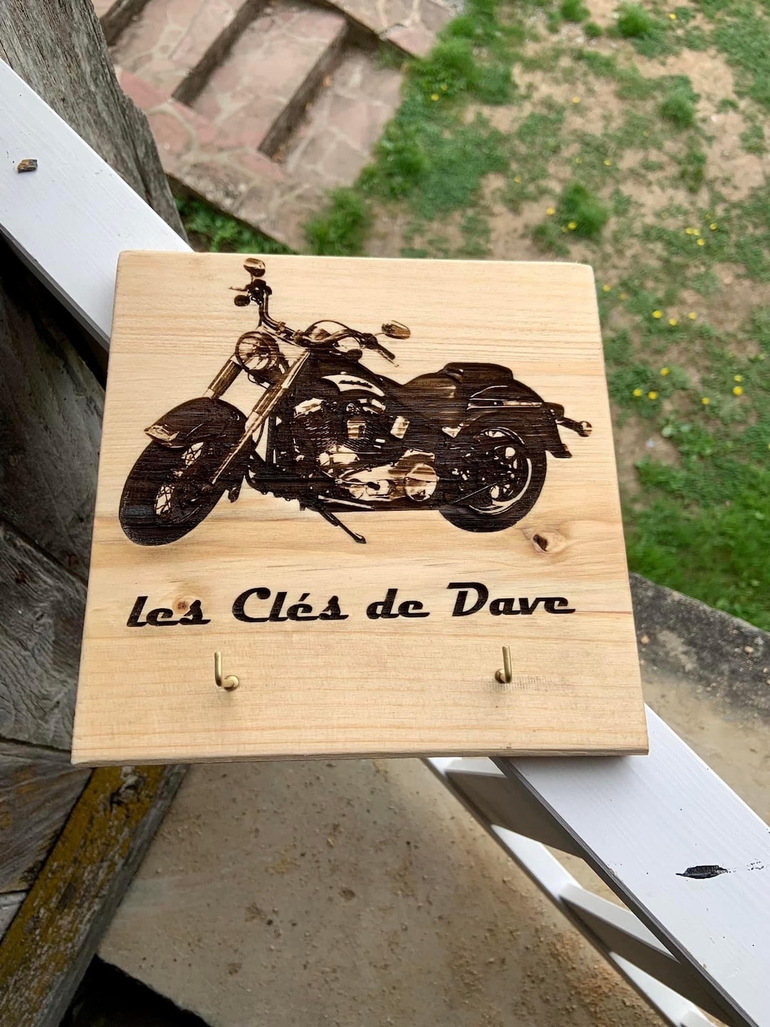 Porte-clés En Bois Personnalisé. Personalised Wooden Key Ring. - Etsy