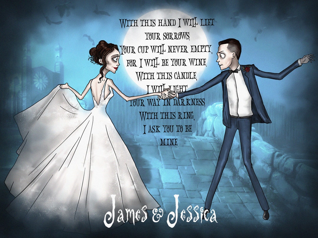 Cartoon Custom Portraits,tim Burton Style ,with This Hand I Lift,couple ...