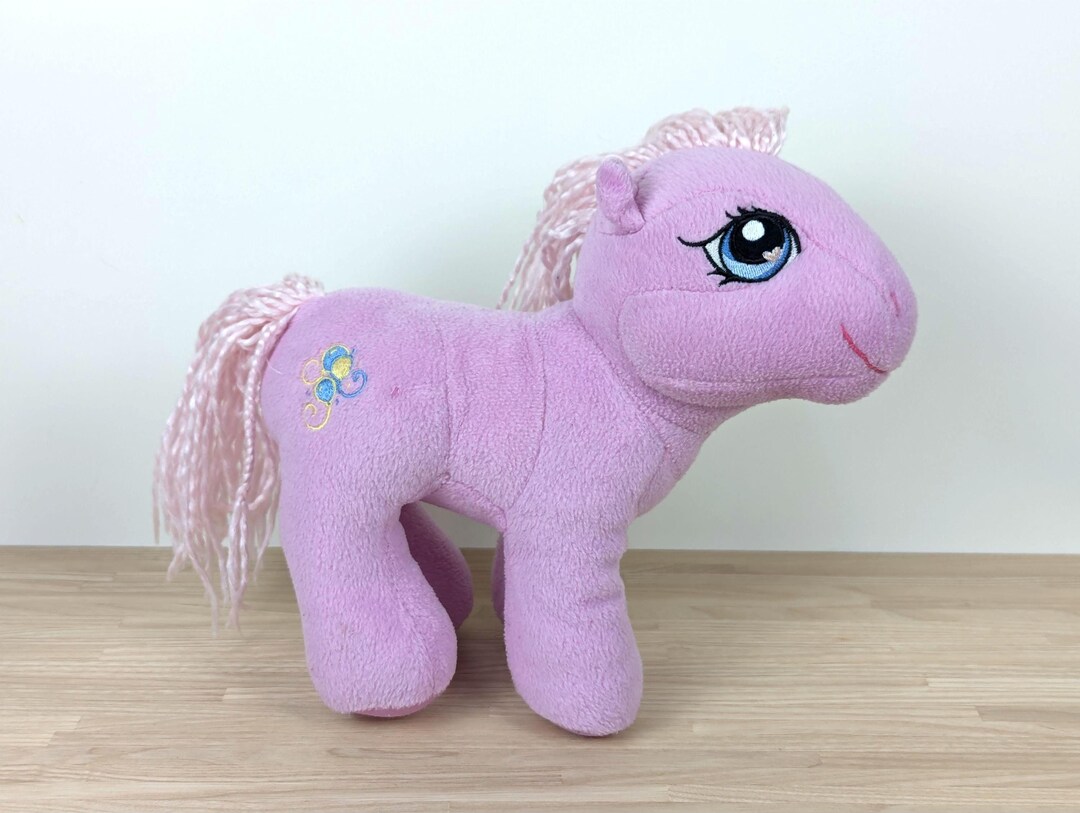 Vintage 2003 Pinkie Pie My Little Pony Plush Stuffed Animal With Yarn ...