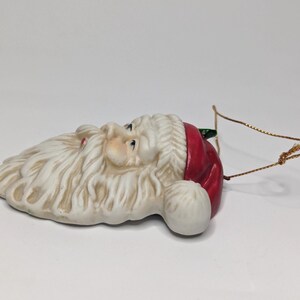 Vintage Porcelain Santa Claus Head Christmas Tree Hanging Ornament Mold ...