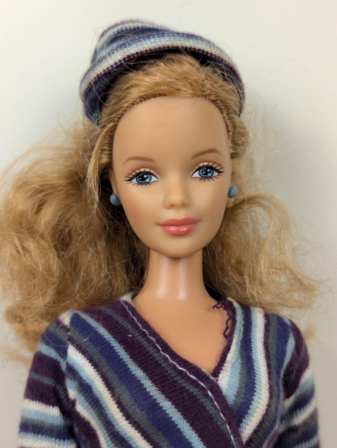 Vintage 1999 Barbie Doll Corduroy Cool Blue and Purple - Etsy