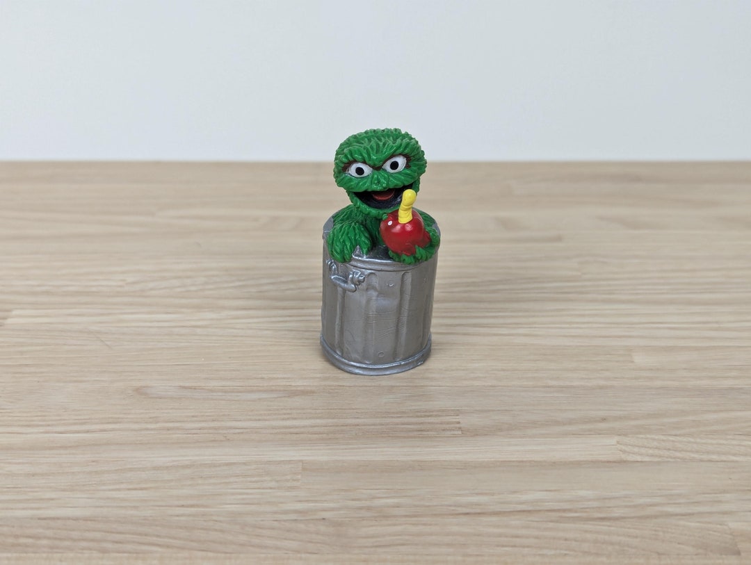 Sesame Street Oscar the Grouch & Slimey 2.5" PVC Figure Applause - Etsy