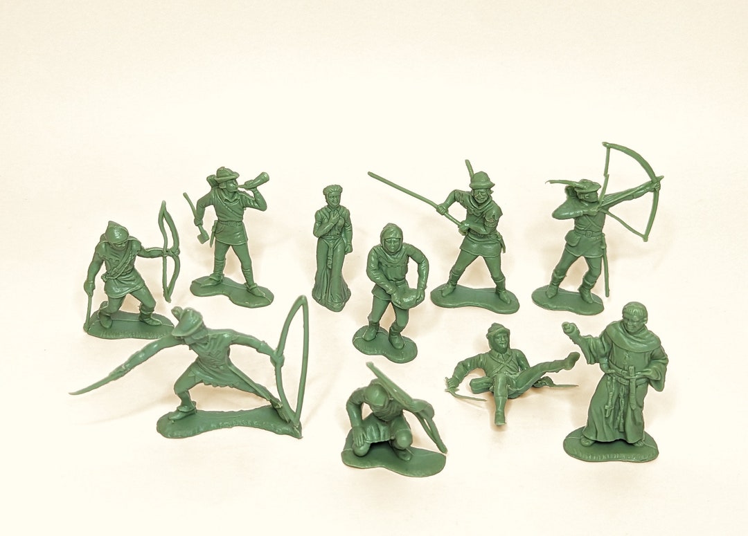 Vintage Marx Robin Hood Merrymen Recast 54mm Pale Green 10 Pieces - Etsy