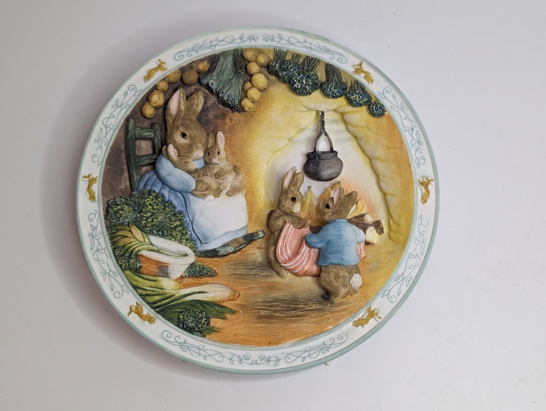 Peter Rabbit Beatrix Potter "safely Home" 1996 4th Issue Musical Plate ...