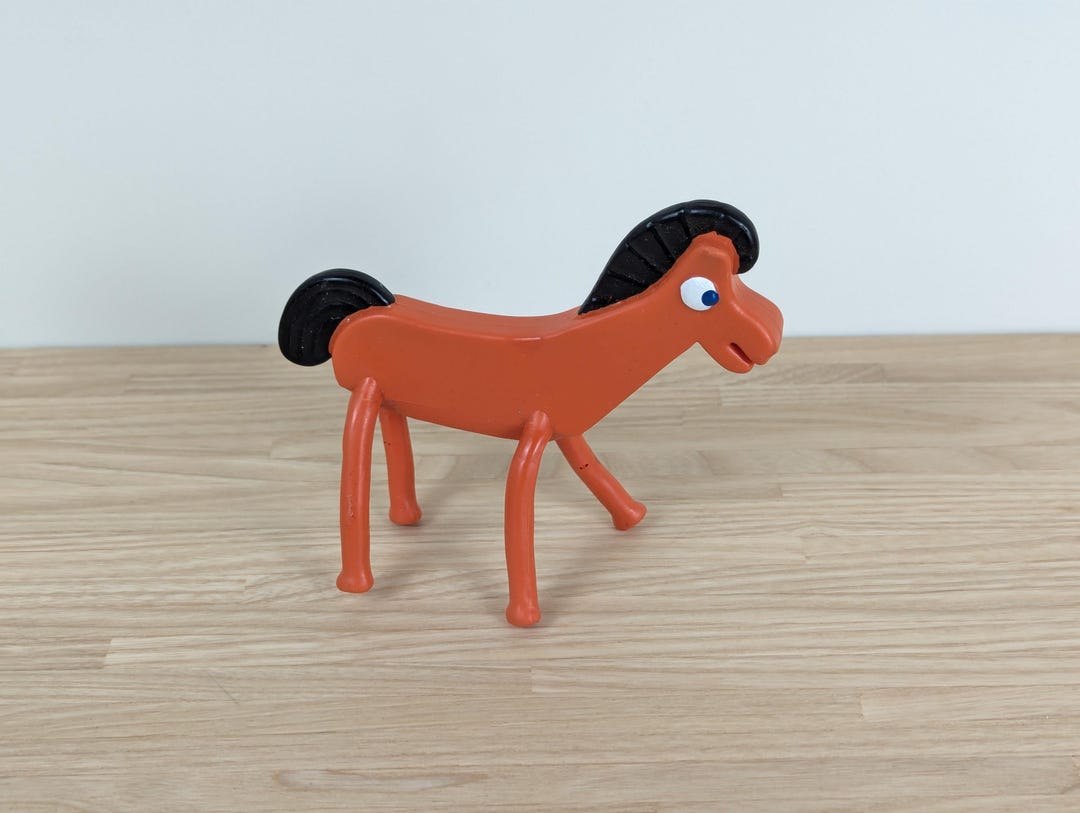 Vintage Orange Pokey Rubber Poseable Figure Prema Toy Co Gumby Horse - Etsy
