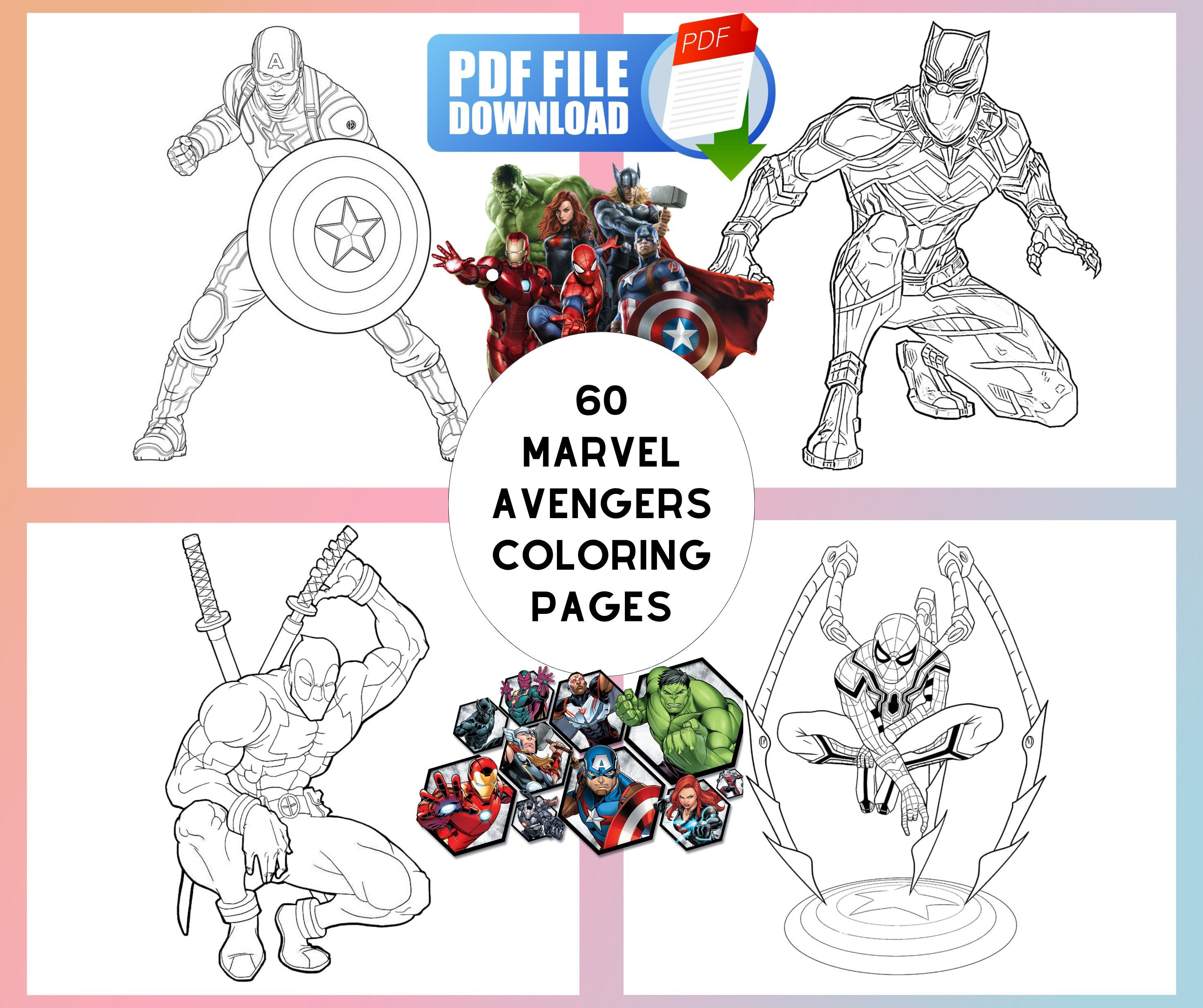 Printable Marvel Avengers Coloring Pages