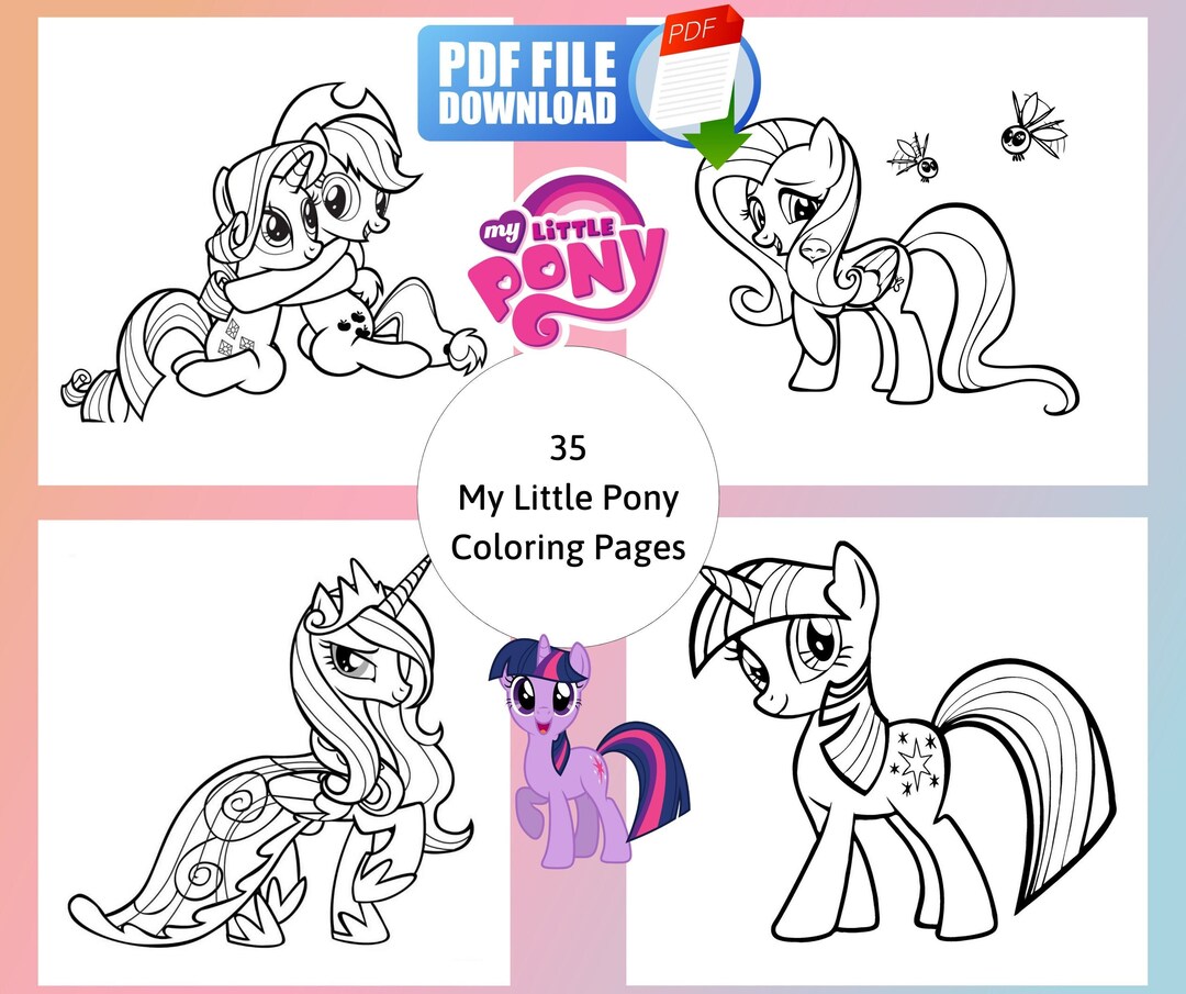 Pony Coloring Book Pony Printable Book Pony Coloring Book - Etsy Australia