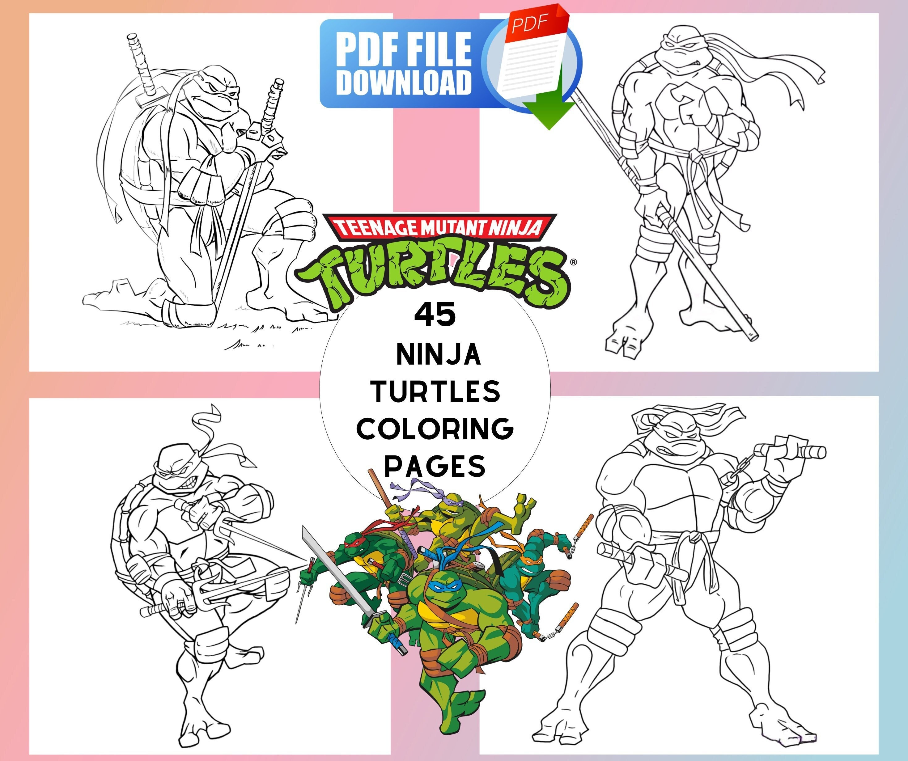 Teenage Mutant Ninga Turtles Coloring Pages