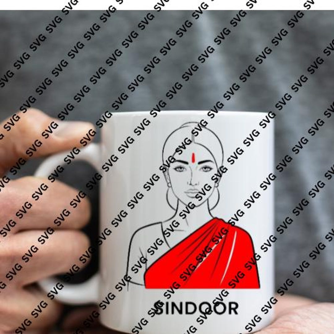 Sindoor SVG | Hindu Wedding Ritual SVG | Indian Red Powder Cultural ...