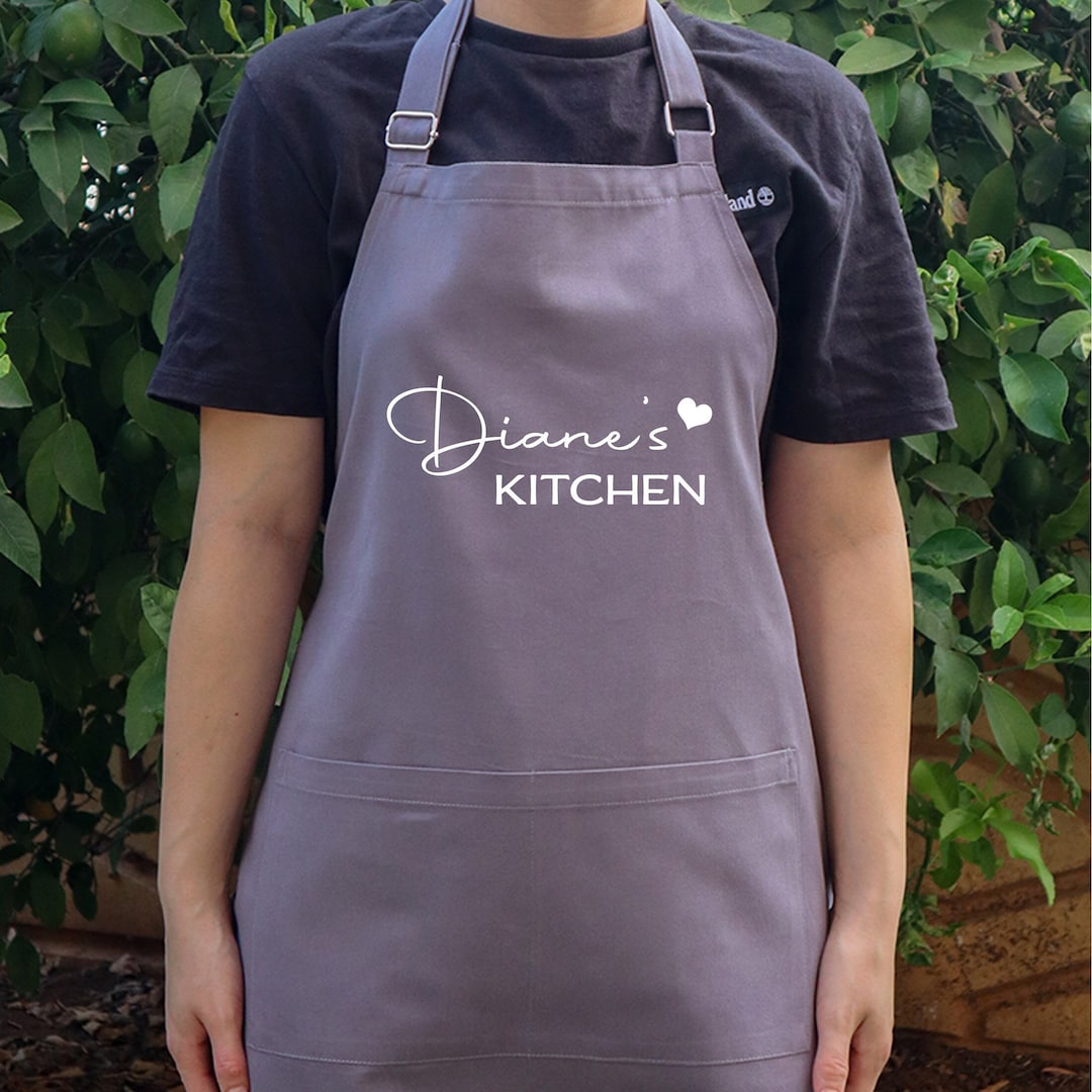 Custom Apron, Personalized Apron, Apron With Pockets, Custom Kitchen Apron, Customized Apron ...