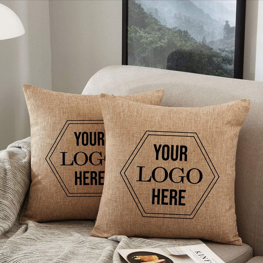 Custom Pillow, Logo Pillow, Personalized Logo Pillow, Custom Logo ...