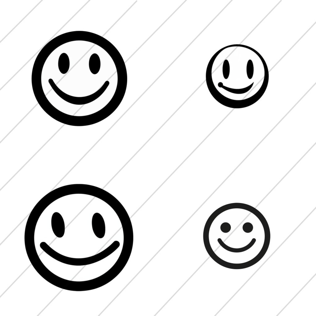 Simple Smiley Face Clipart SVG Pictures Scrapbooking SVG - Etsy