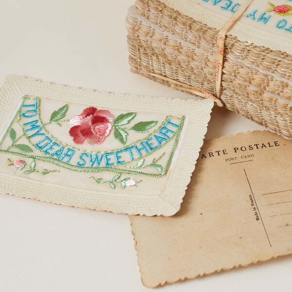 Embroidered Postcard - Etsy