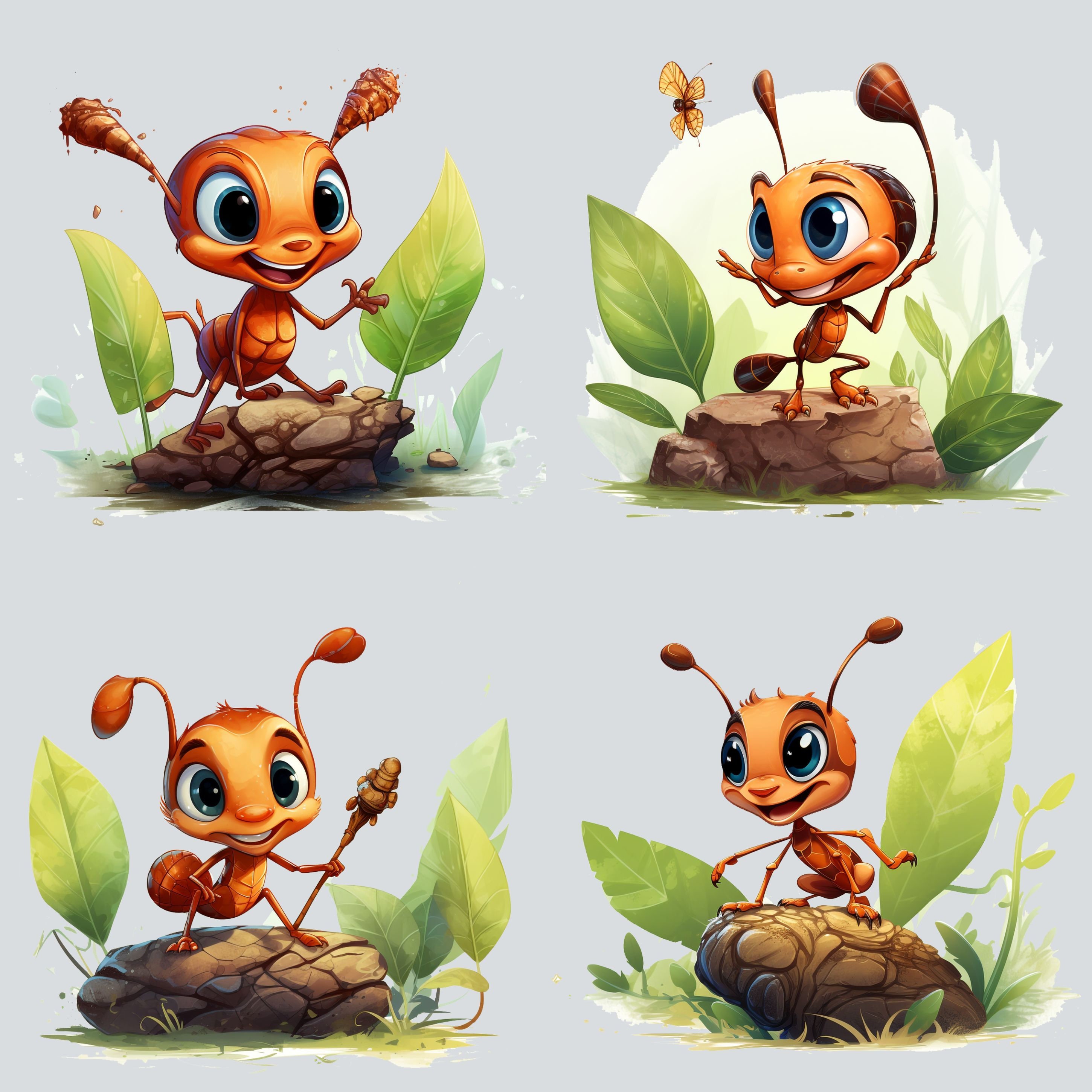 Ant Clipart Watercolor Ants Clipart Funny Ants PNG With - Etsy