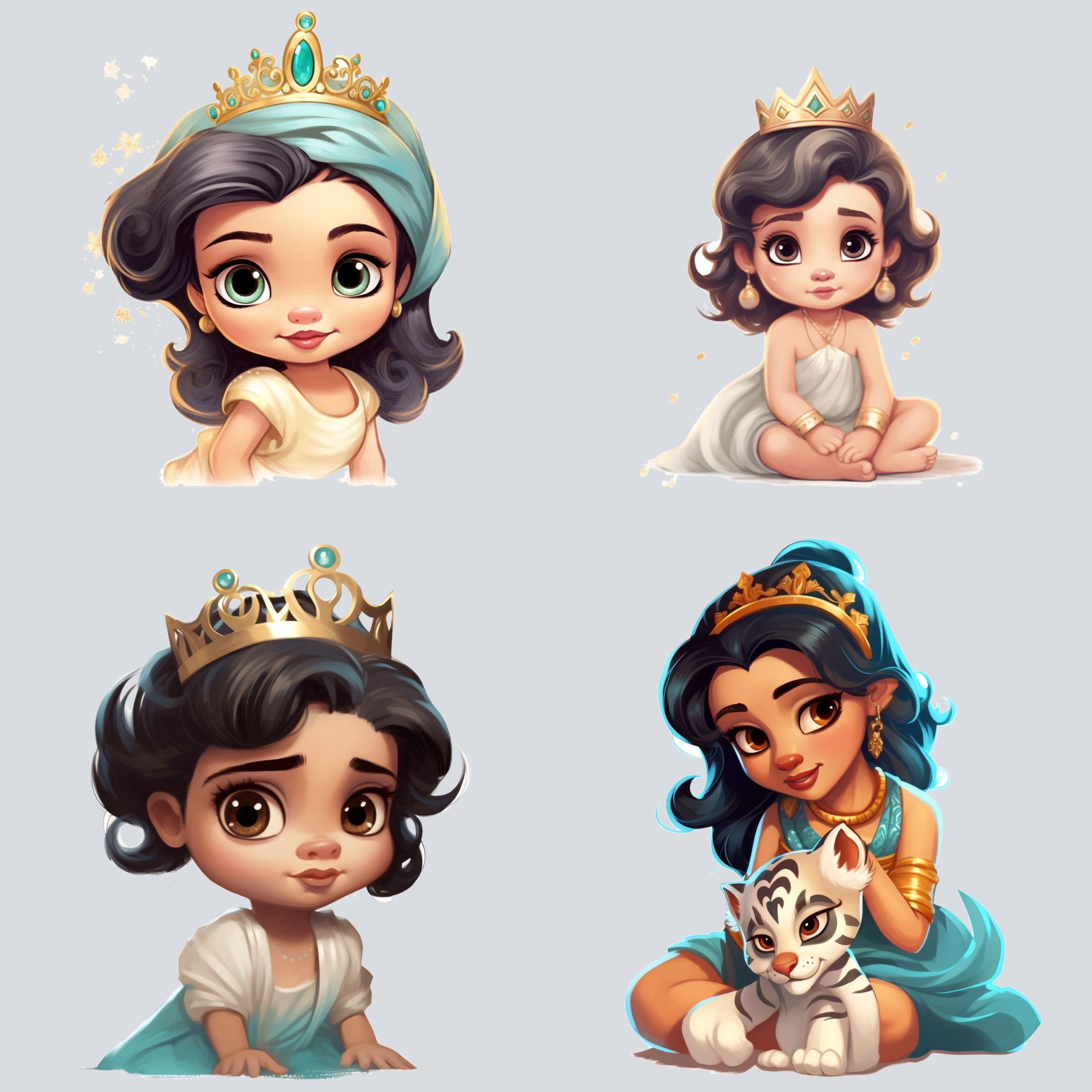 Baby Princess Jasmine Clipart PNG Full Commercial Use - Etsy UK