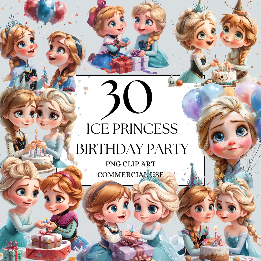 Birthday Party Clipart, Baby Princess Birthday Party Clipart for ...