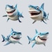 Shark Clipart Cute Shark PNG Under the Sea Clipart Ocean Clipart ...