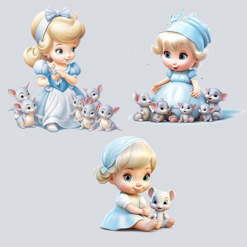 Baby Princess Cinderella Clipart PNG Commercial Use - Etsy UK