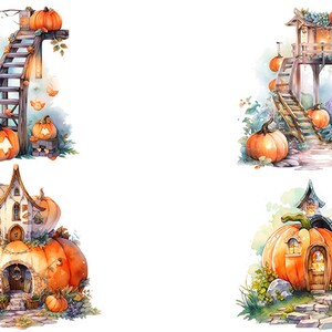 Pumpkin Fairy Clipart Fairy Pumpkin House Clipart Fairy Pumpkin Door ...