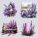 Lavender Flower Watercolor Clipart Bundle - 45 PNG Summer Lavender ...
