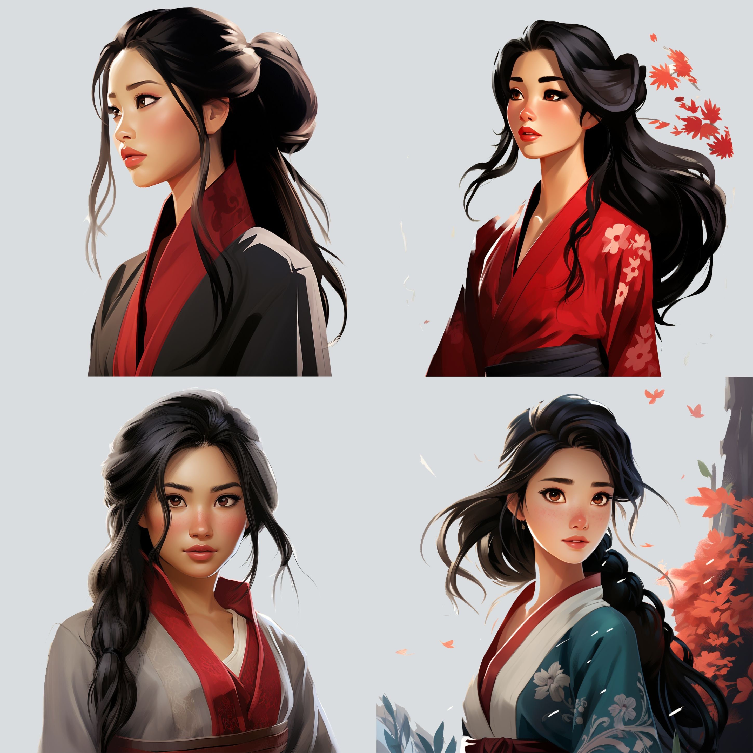 Asian Princess Clipart Pack, PNG Clipart With Full Commercial Use ...